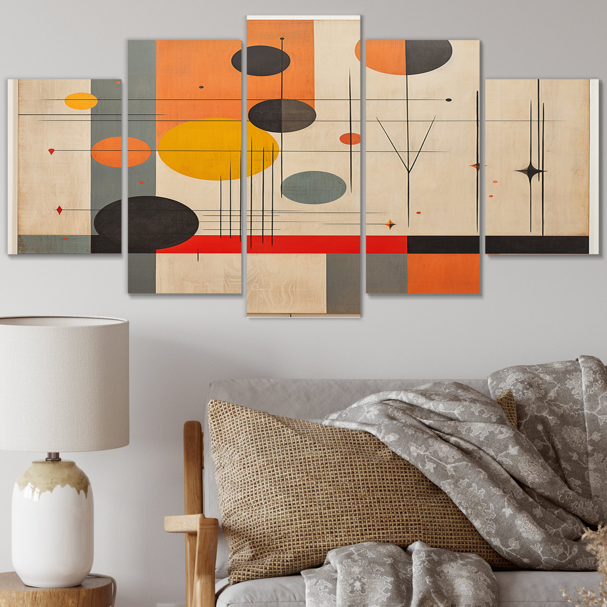 George Oliver Midcentury New Balance Abstract Retro Geometrics I ...