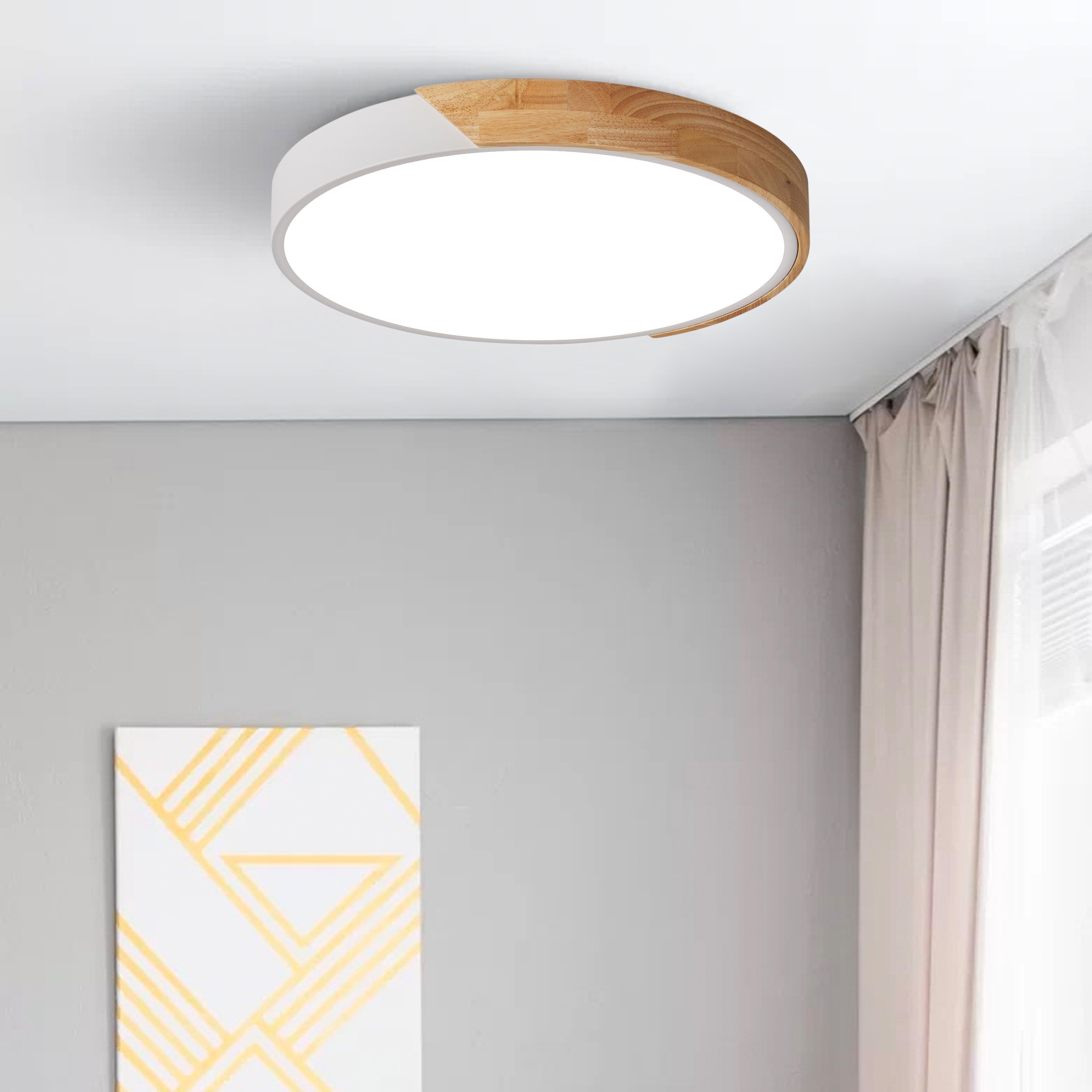 Ivy Bronx Luling Simply Design Energy-Saving Circle LED Dimmable Flush ...