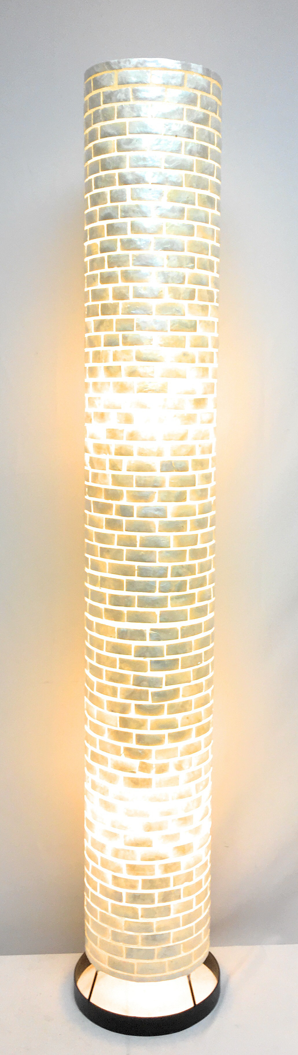 Highland Dunes Heavener Cylinder Shell Column Floor Lamp & Reviews ...