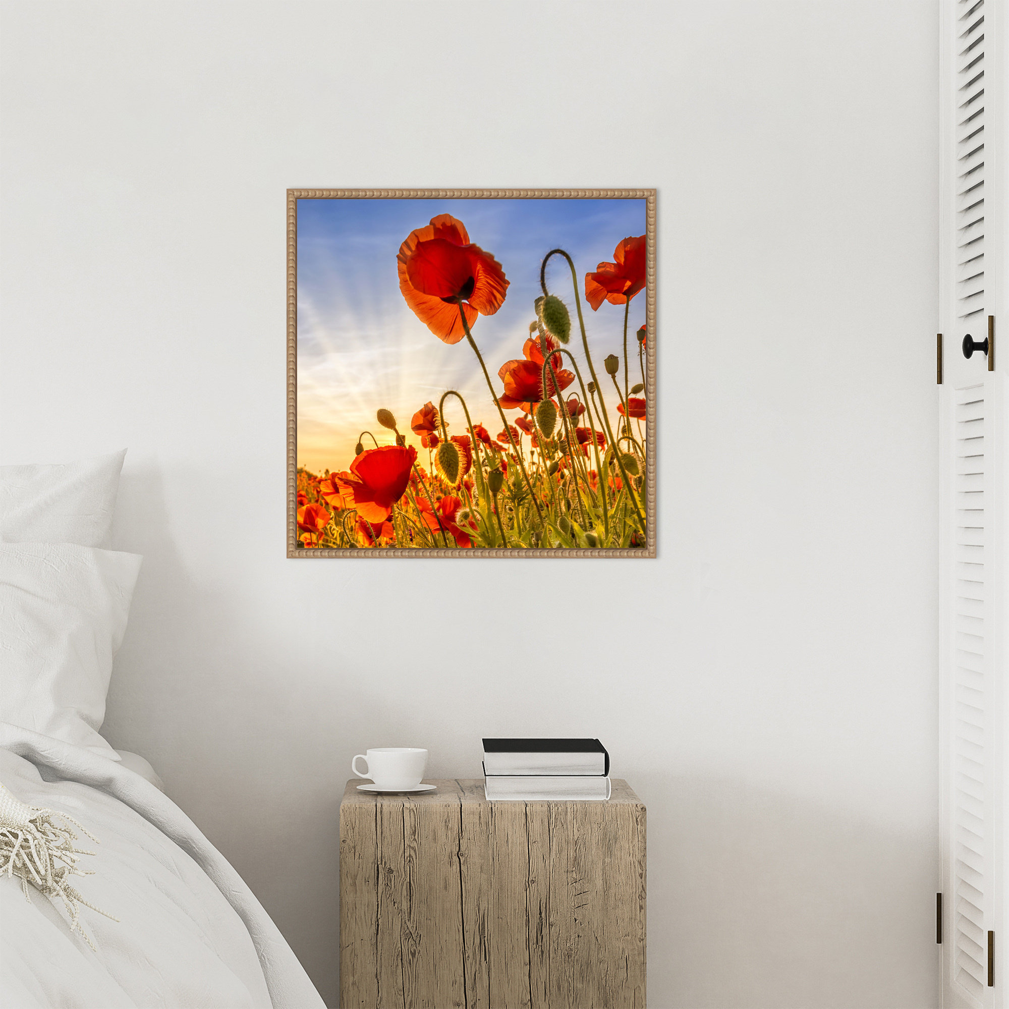 Ebern Designs Fascinating Poppies by Dirkes Framed Canvas Wall Art ...