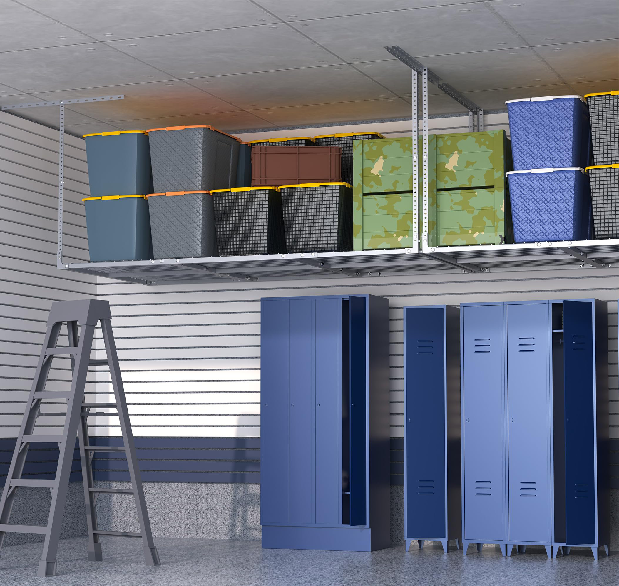 CONMINI Overhead Garage Storage Rack,Adjustable Ceiling Storage Racks ...