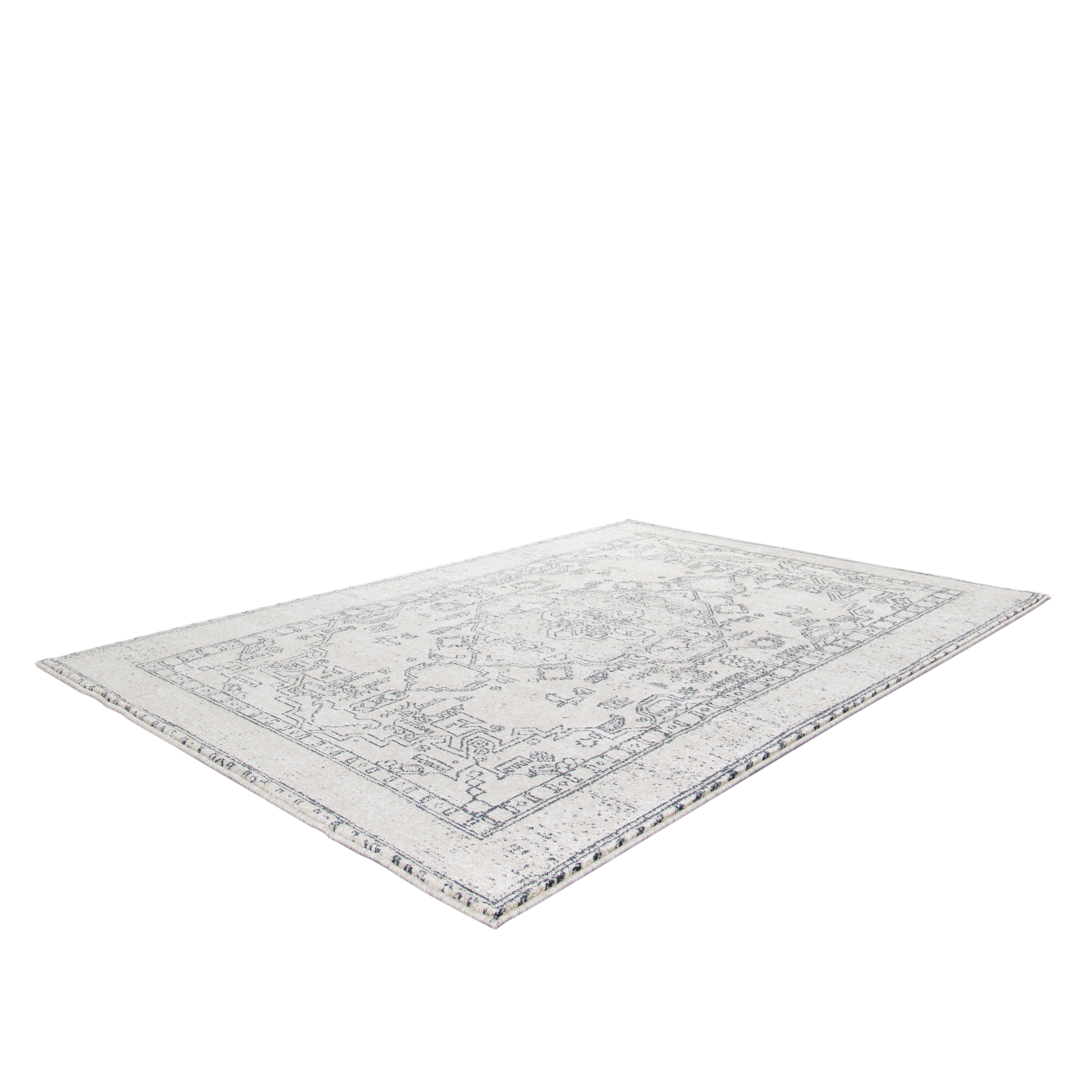 Latitude Vive Swinton Shaggy White/Light grey Rug | Wayfair.co.uk