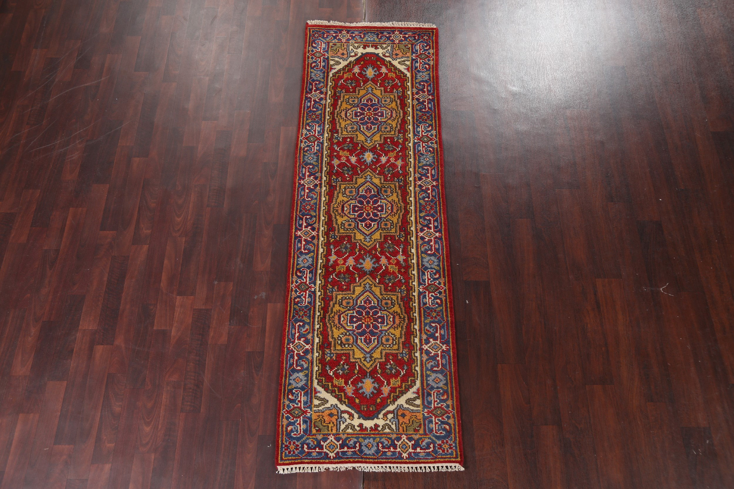 Bloomsbury Market Red Wool Traditional Oriental Runner Rug 3x8 | Wayfair