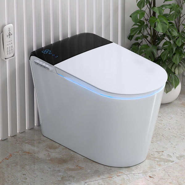 Bcan Smart Toilet With Tankless Bidet Wash, Auto Open/close Lid, 1.28 ...