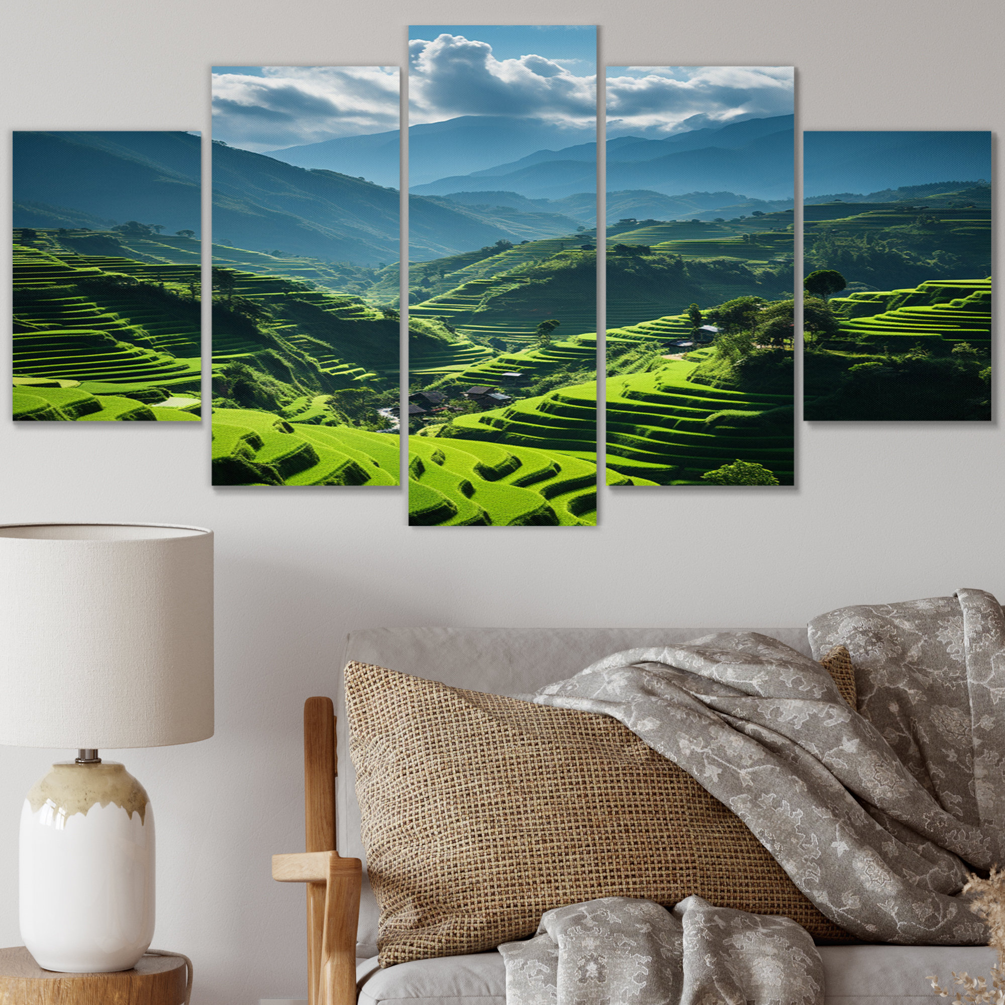 Ebern Designs Vietnamese Rice Terrace Field II - Vietnam Canvas Print ...