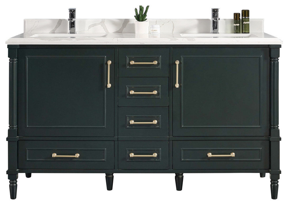 Mercer41 Ensemble de meuble-lavabo double 60 po Flavell - Wayfair Canada