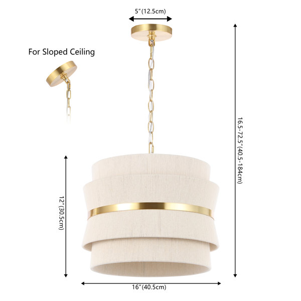 Joss & Main Abbington 3 - Light Geometric Pendant & Reviews | Wayfair