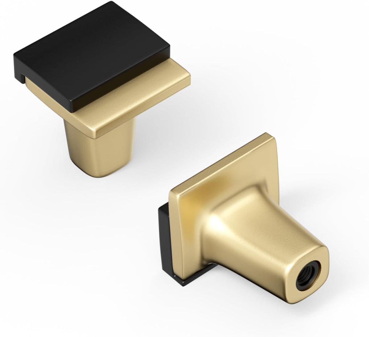 cangbaoge 5 Pack Cabinet Handles And Knobs - Premium Zinc Alloy Square ...