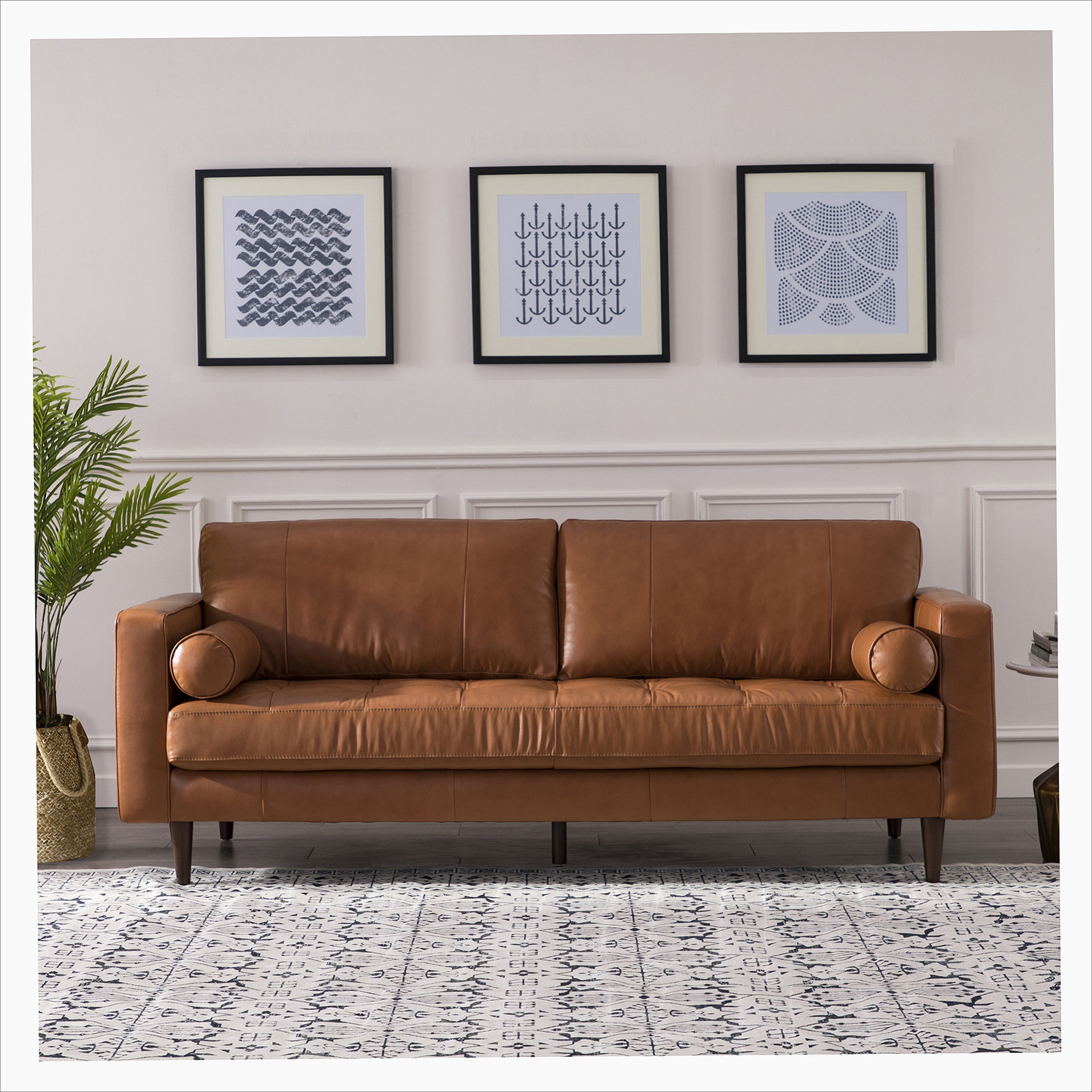 Hokku Designs Mid-Century Modern Style: Simple Sofa, Small Square ...