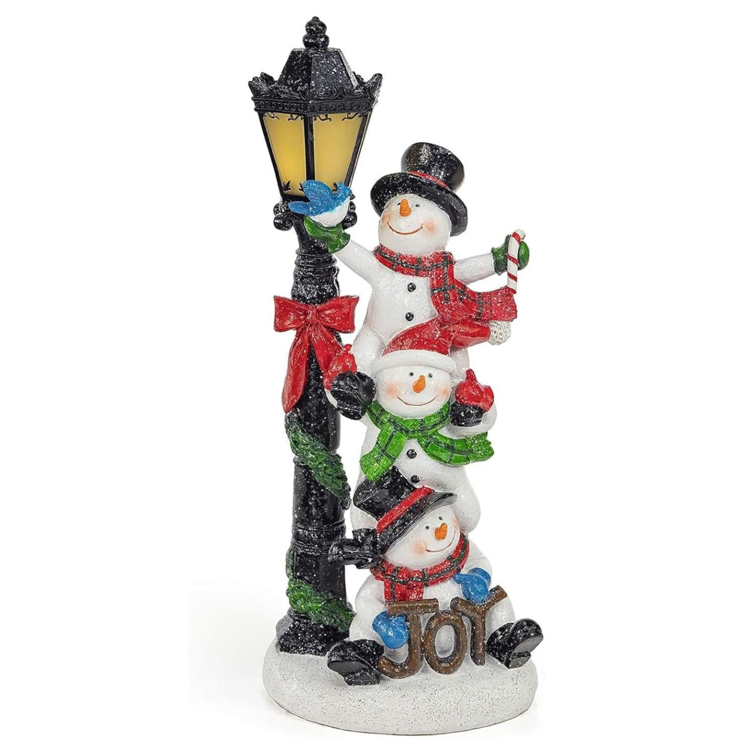 Ophelia & Co. Resin Snowman Figurines with Lights for Christmas Decor ...