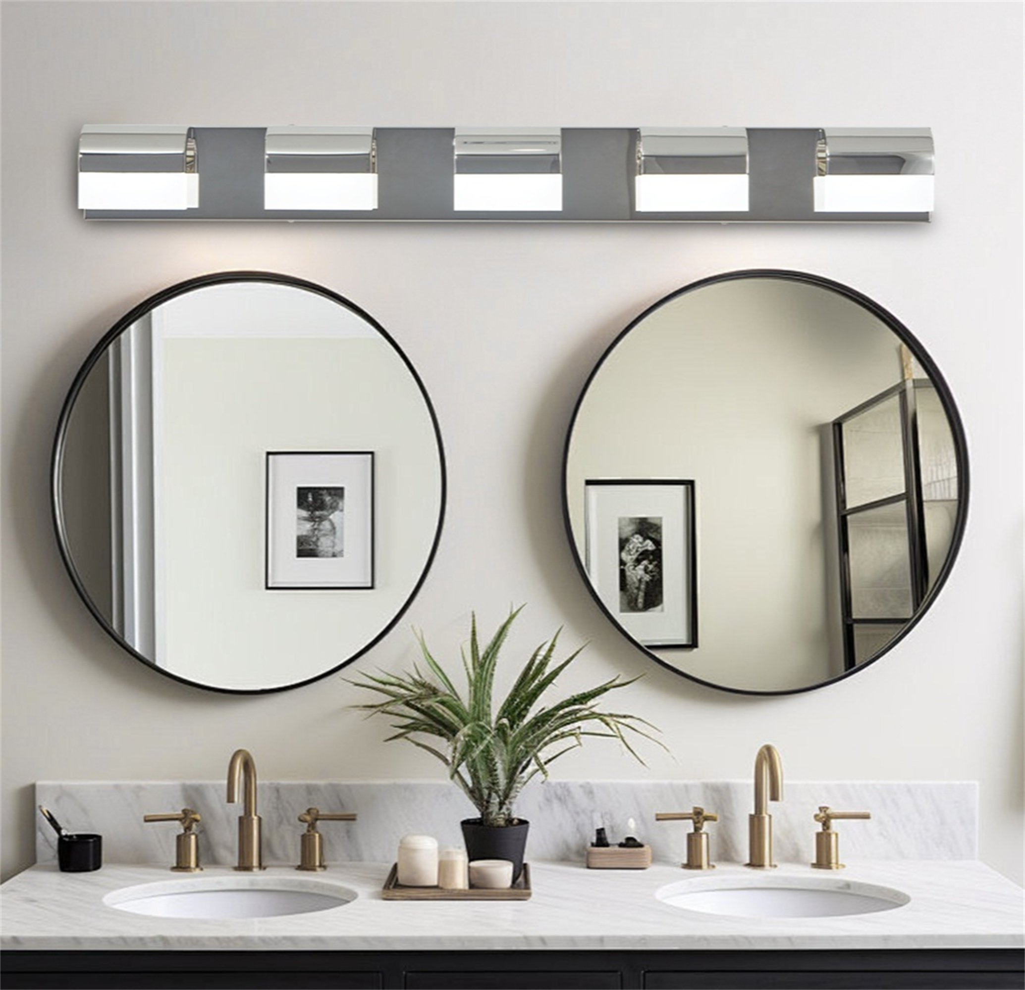 BESTCOSTY Modern Bathroom Vanity Lighting 5-light Led Vanity Lights ...