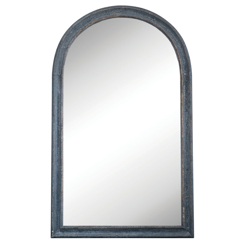 Latitude Run® Giovannina Distressed Reclaimed Wood Arch Wall Mirror ...