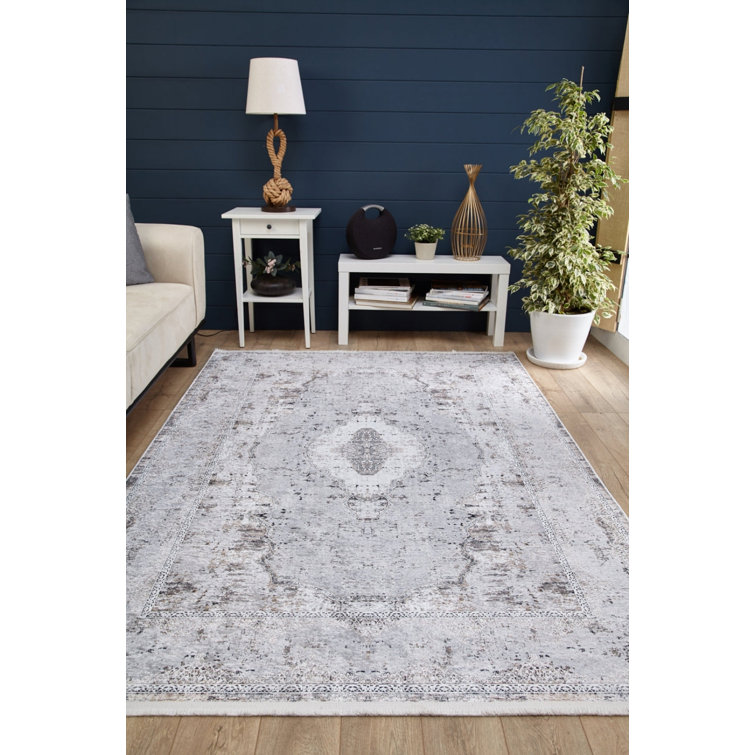 Fleur De Lis Living Bunsley Beige Medallion Polyester Digital Print ...