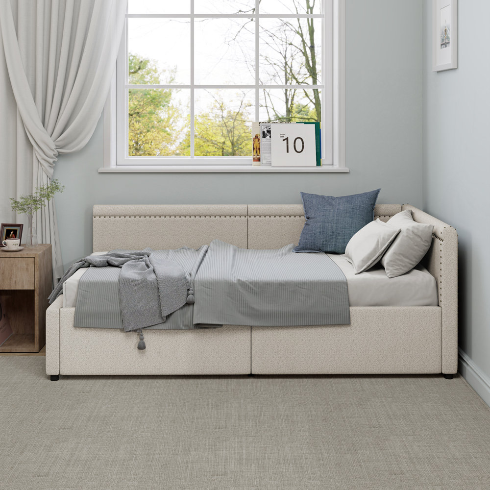 Latitude Run® Sophisticated L Shape Daybed with Storage and Stylish ...