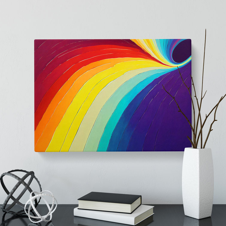 Metro Lane Rainbow Vol.3 Abstract - Wrapped Canvas Painting | Wayfair.co.uk