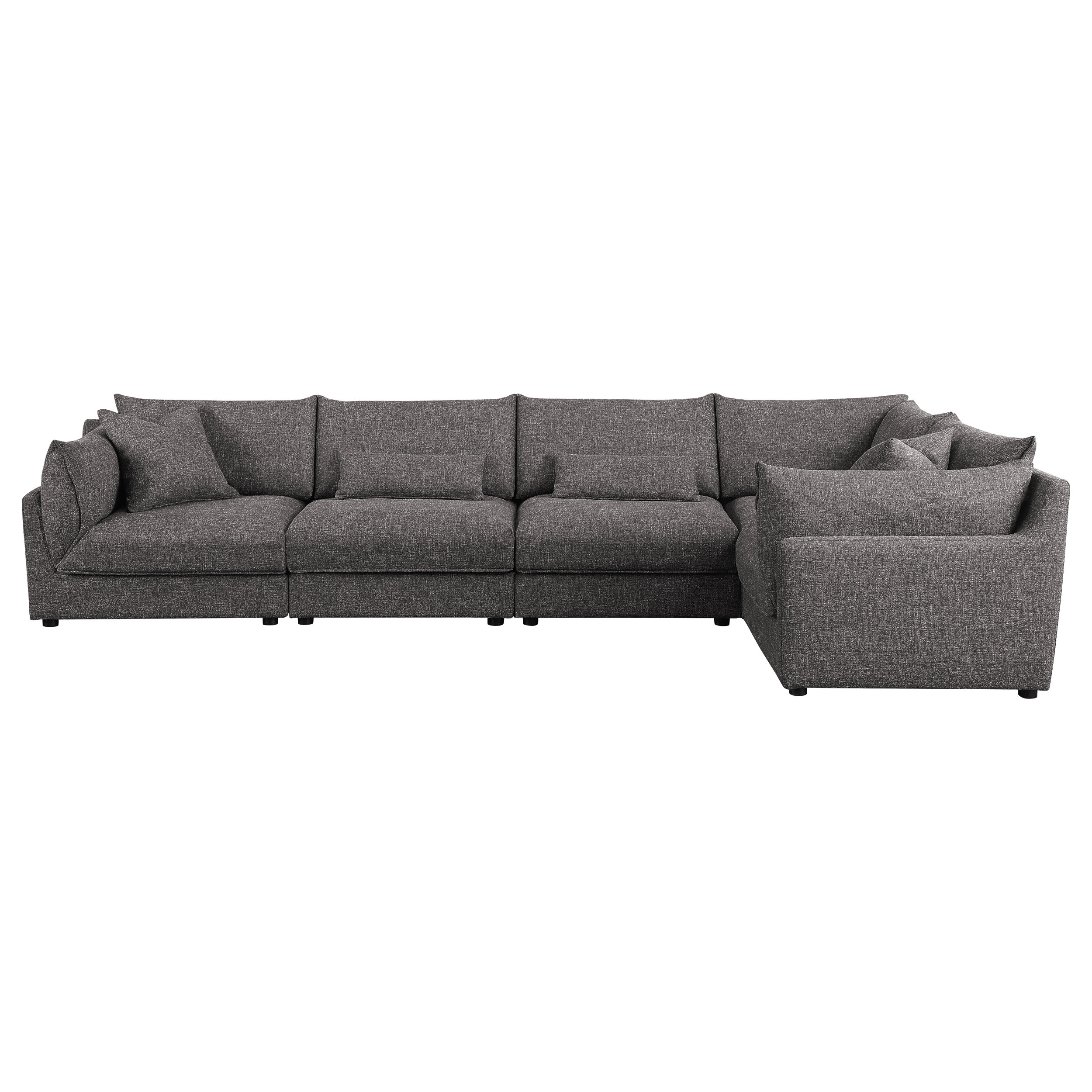 Hokku Designs Black 5-Piece Modular Sectional Sofa - Wayfair Canada