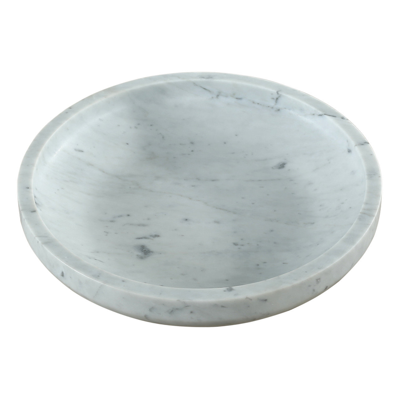 Lily's Living Black and White Marble Round Plate 14x14x2.6H | Wayfair