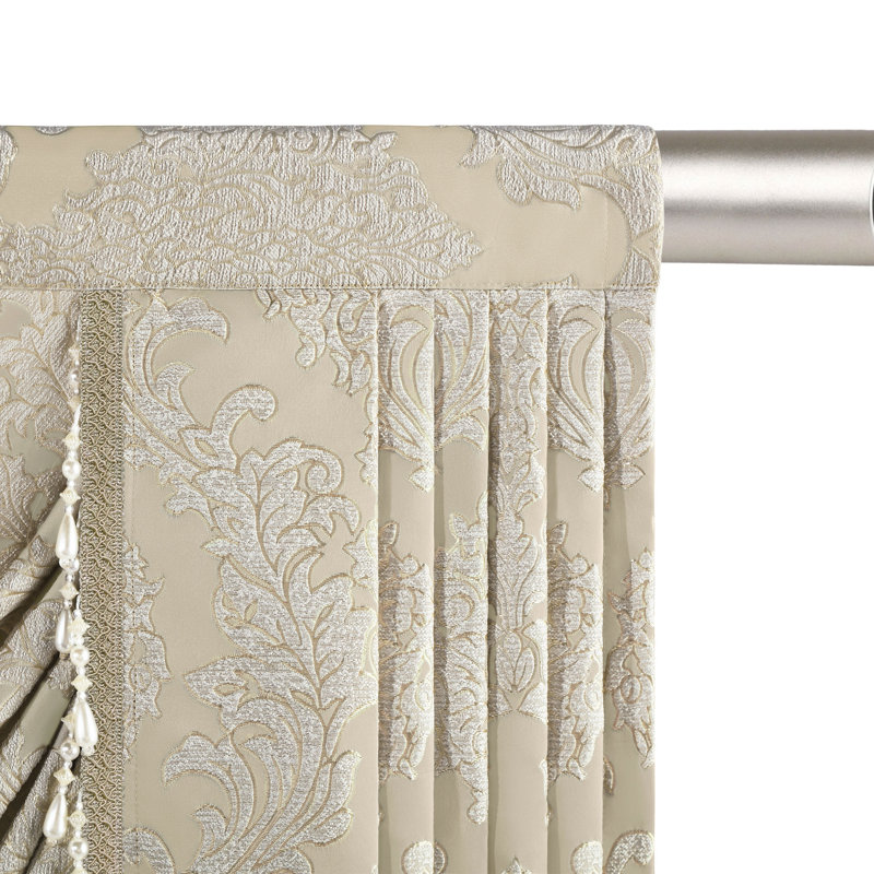 TOPLUXE Damask Window Valance in Beige | Wayfair