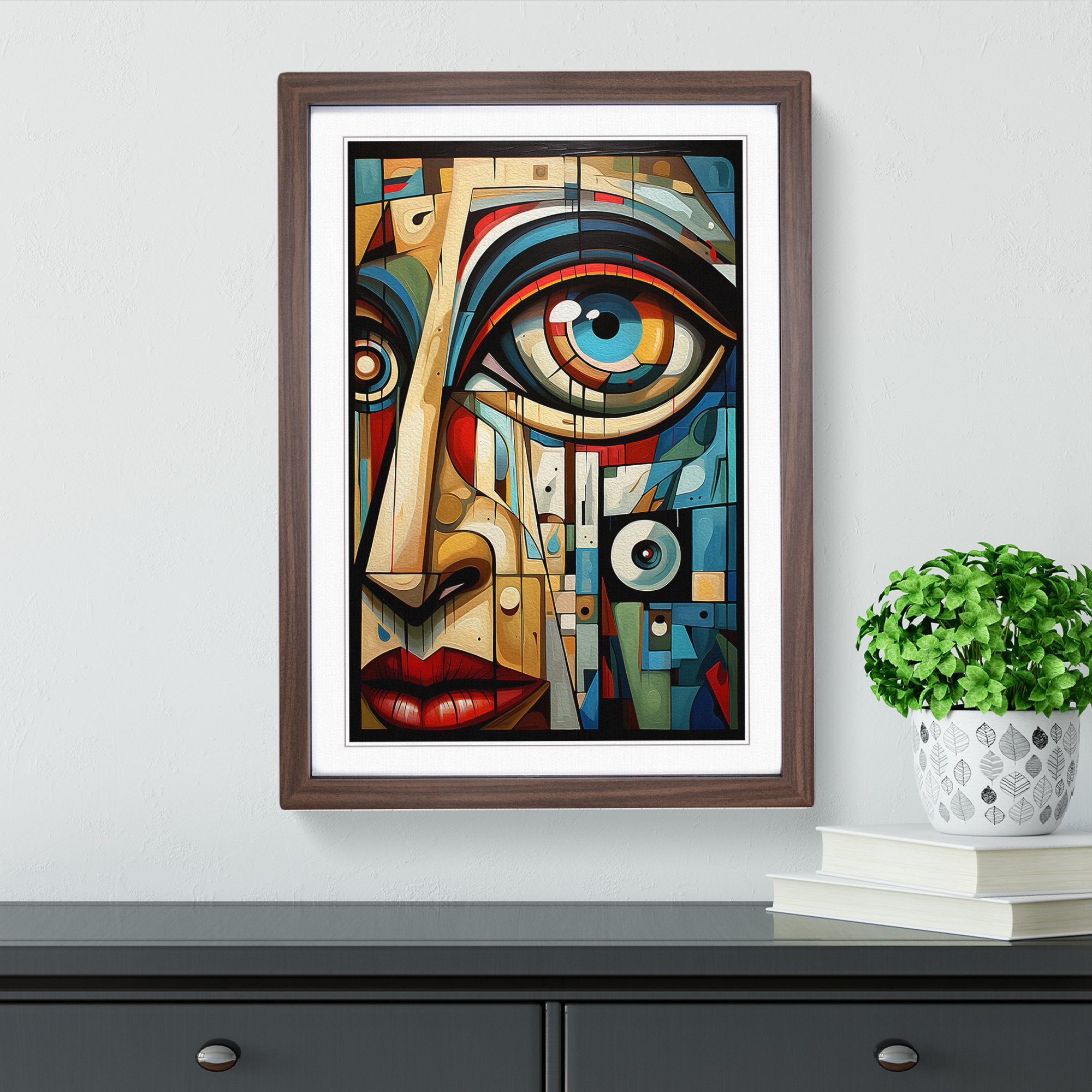 Metro Lane XYZ-FRM-V1223-674 Single Picture Frame Art Prints on Wood ...