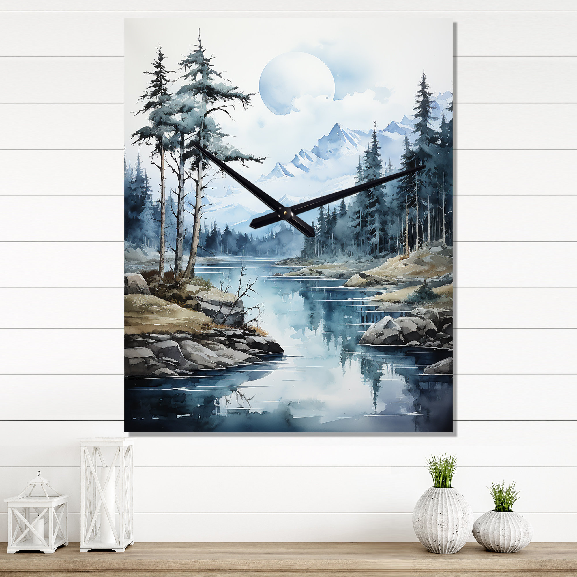 East Urban Home Jakeal - Landscapes Wall Clock Oversized | Wayfair