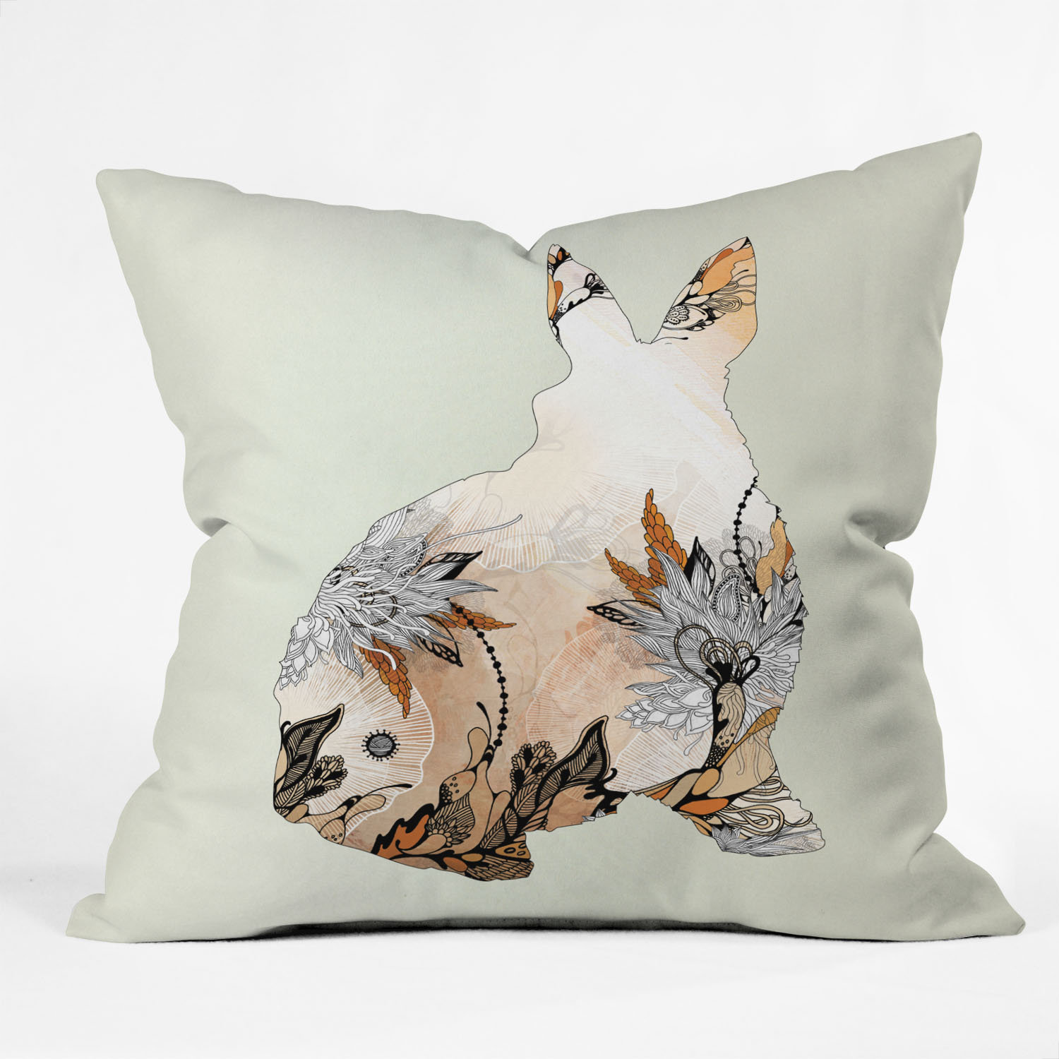 Deny Designs Little Rabbit Throw Pillow | Wayfair