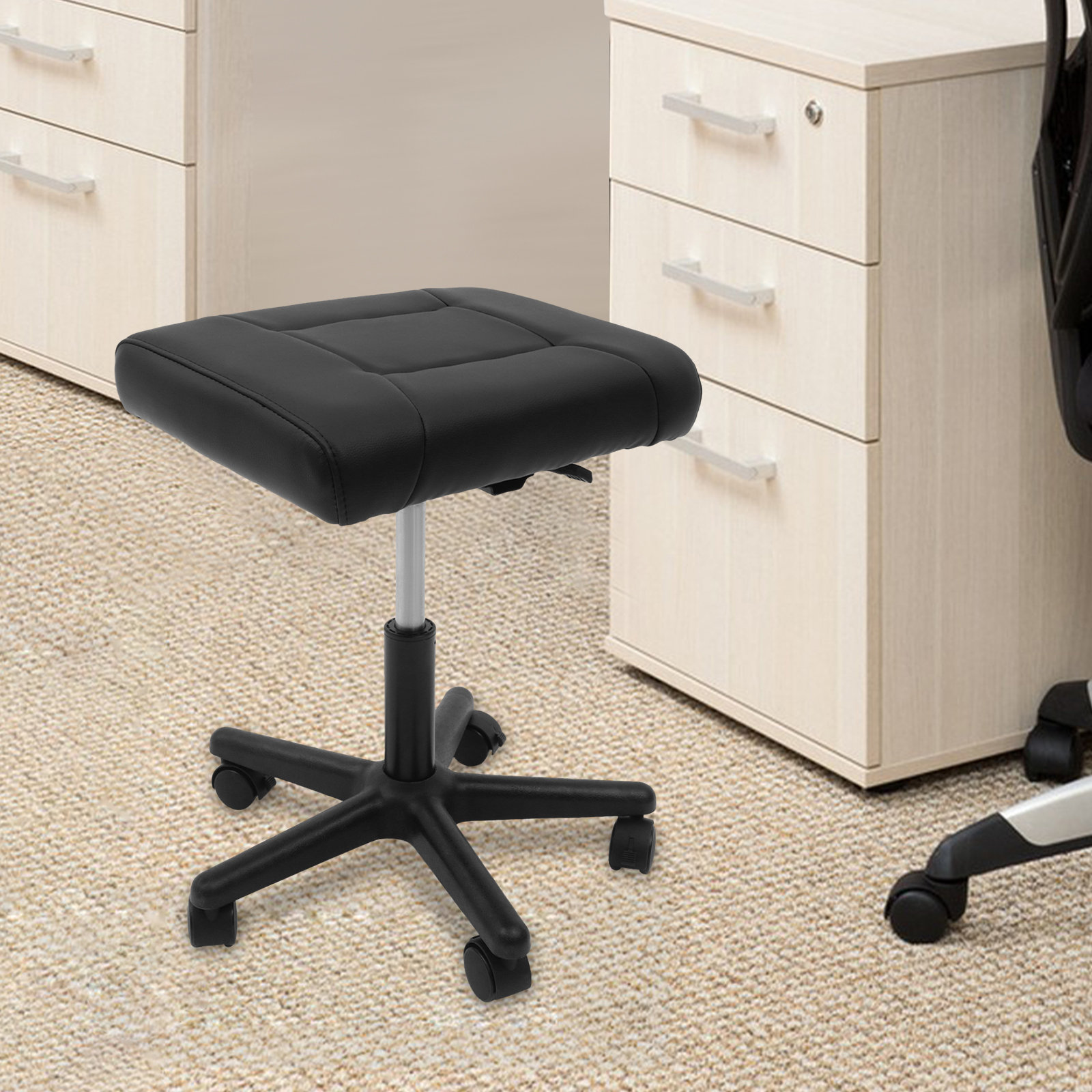 CNCEST Adjustable Footrest Office Foot Stool With Wheels & Reviews ...