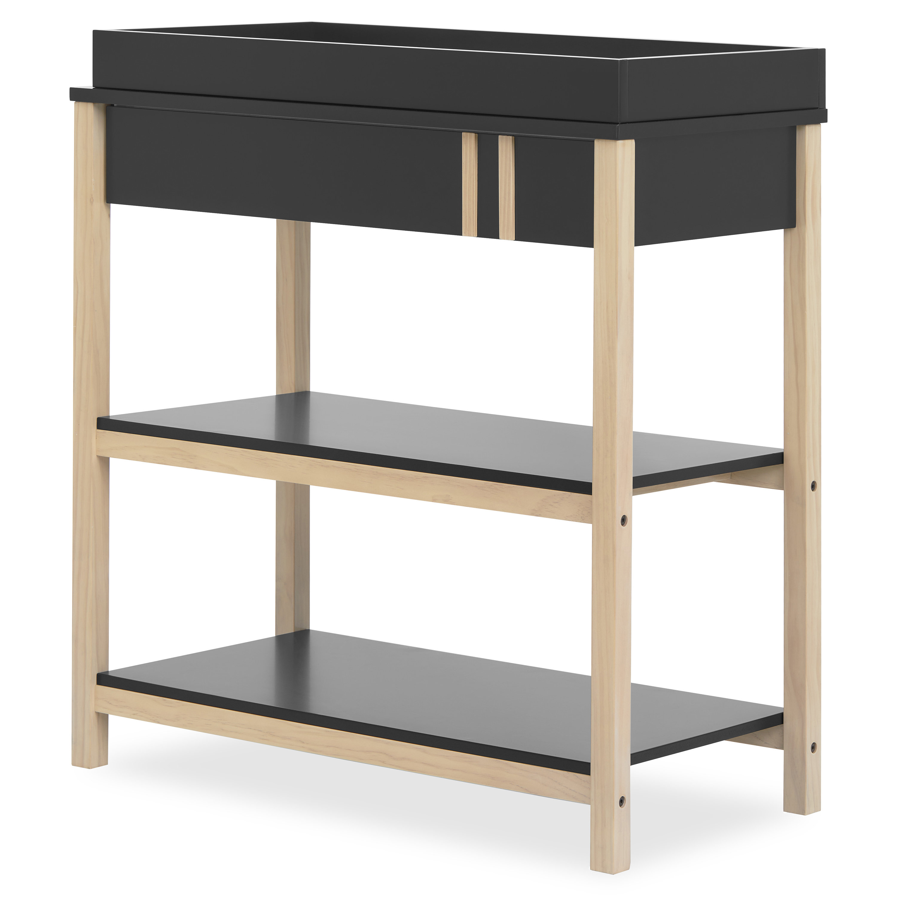 Latitude Run® Soho Changing Table In Matte Black Vintage, Jpma ...