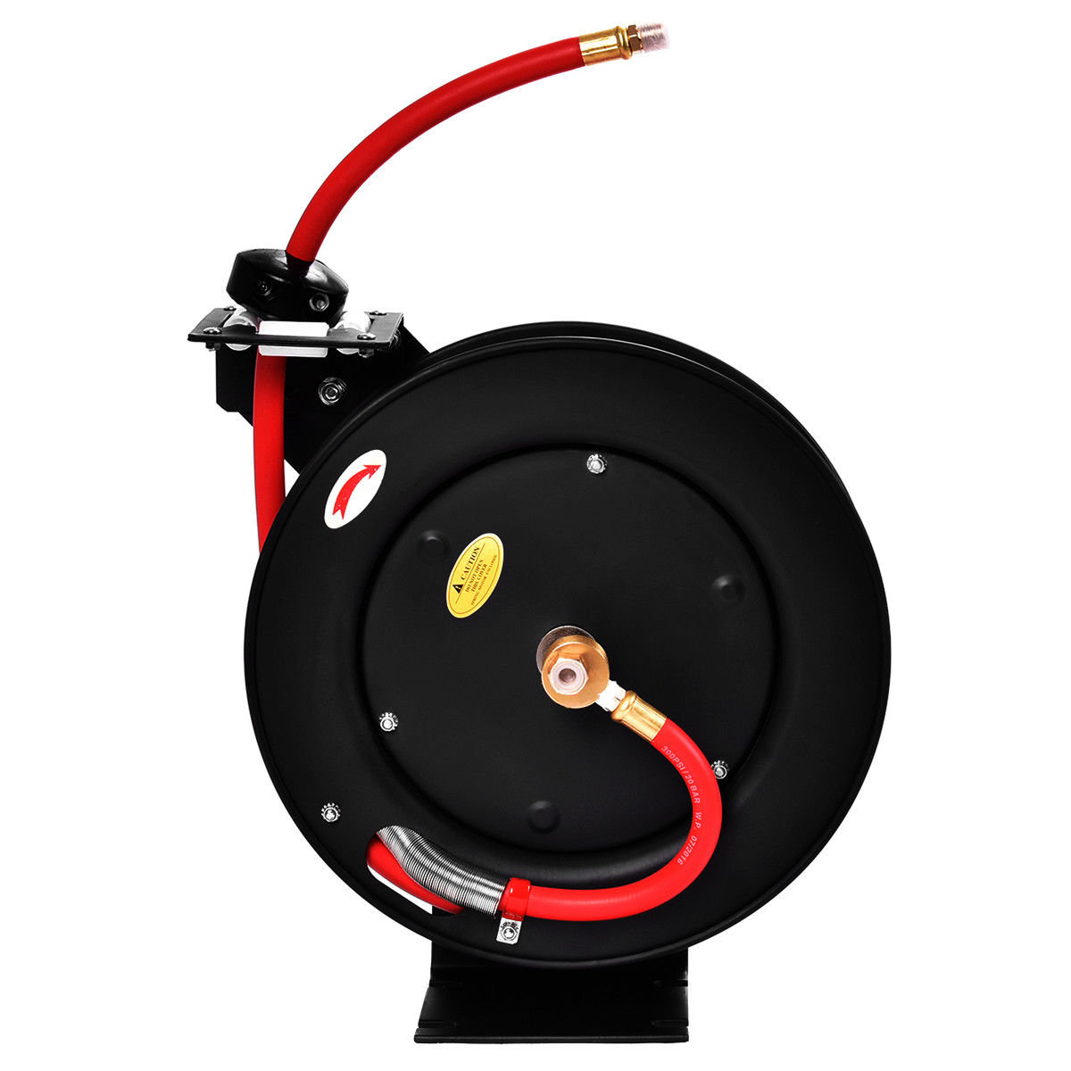 Gymax 3/8'' X 25' Auto Rewind Retractable Air Hose Reel Compressor 300 ...