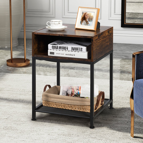 Steelside™ Alto 4 Legs End Table with Storage & Reviews | Wayfair