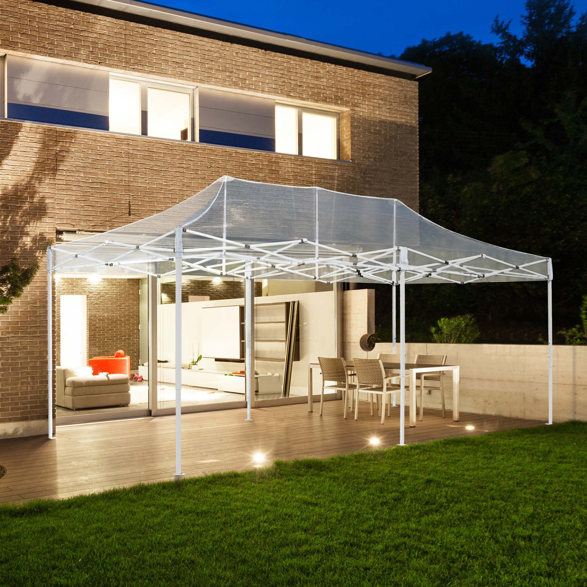 Instahibit 10X20ft Pop Up Canopy Replacement Top Transparent Instant ...