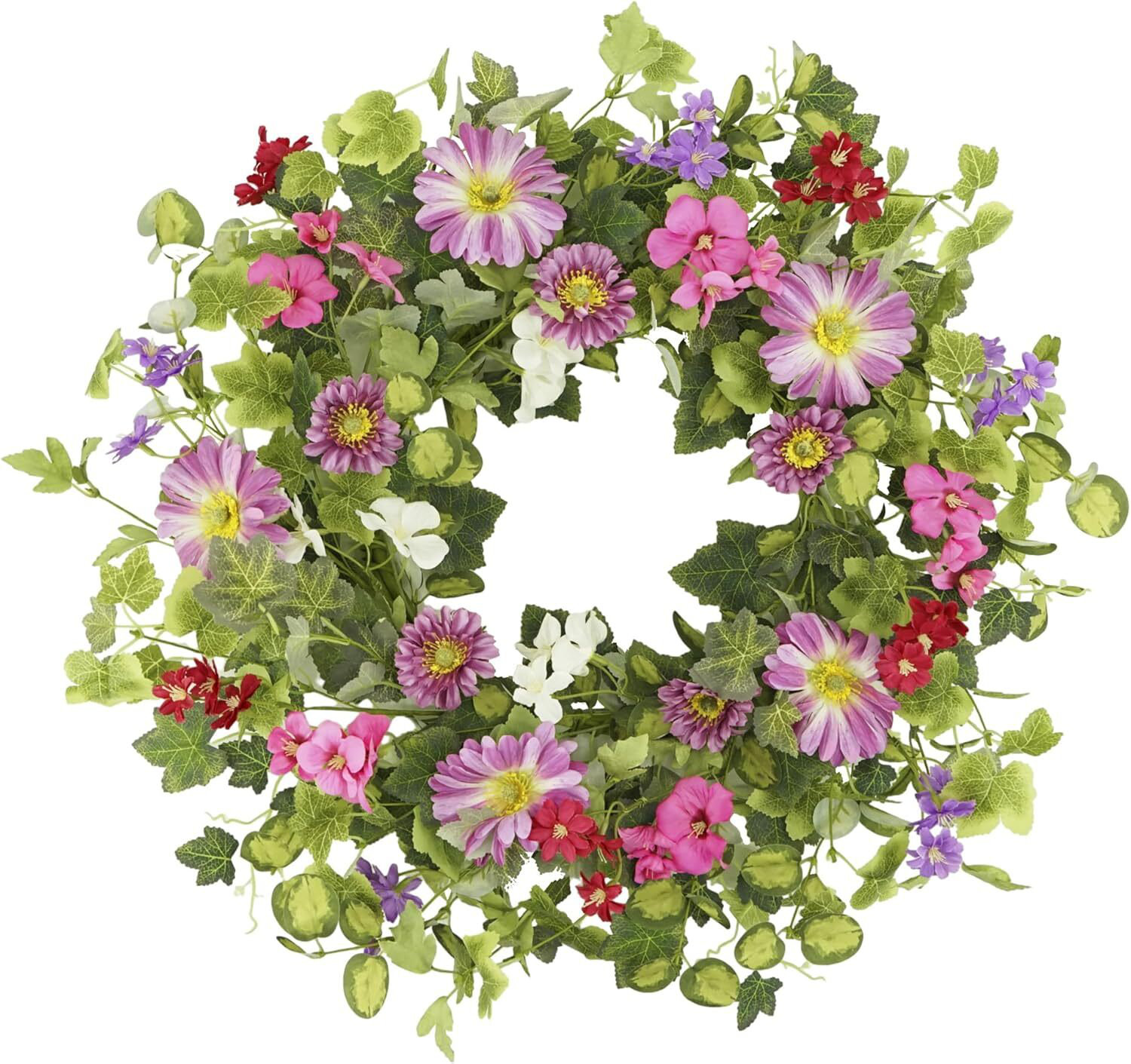 One Allium Way® 18" Spring Wreaths for Front Door Summer Wreath with ...