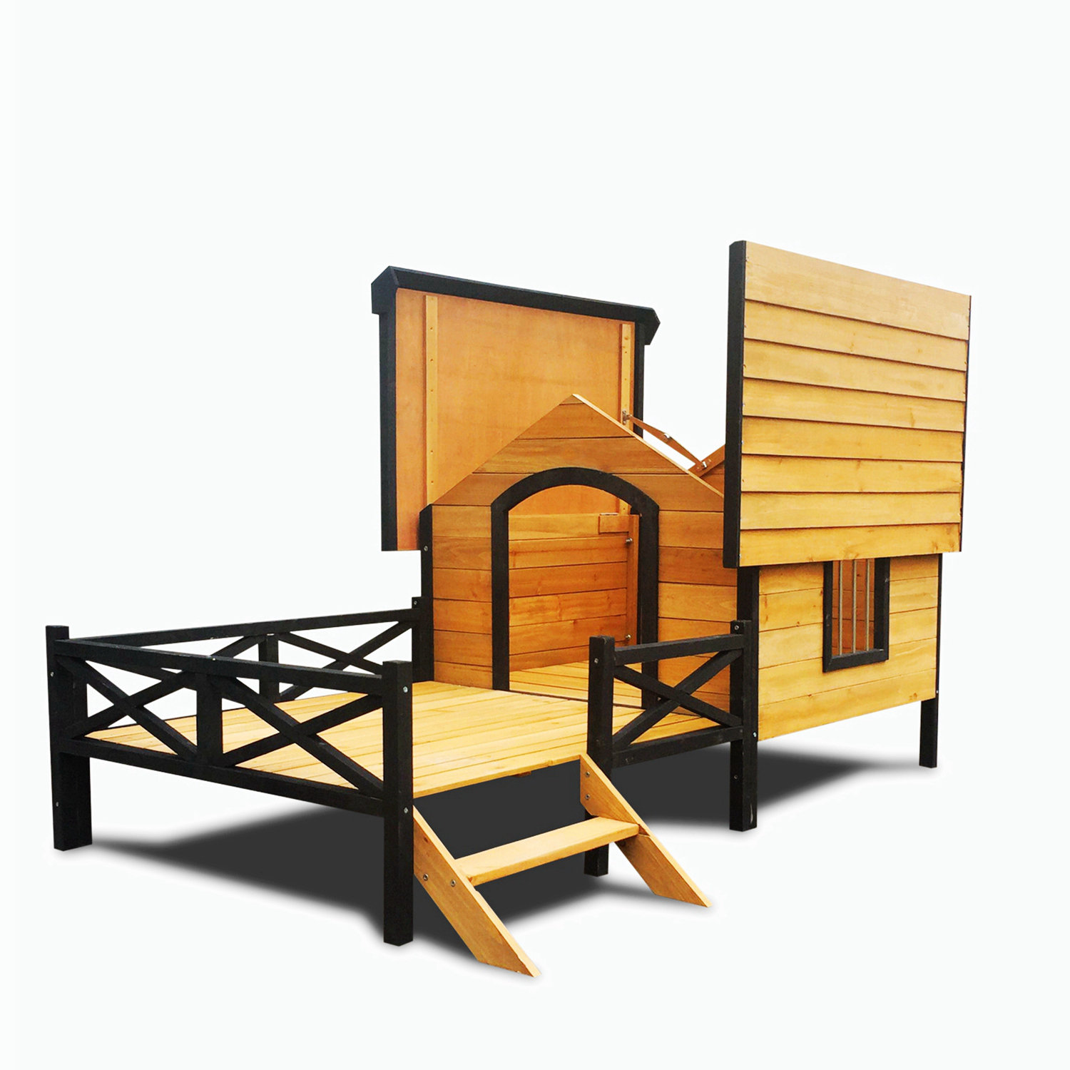 Tucker Murphy Pet™ Danzelle Yellow Brown Dog House | Wayfair