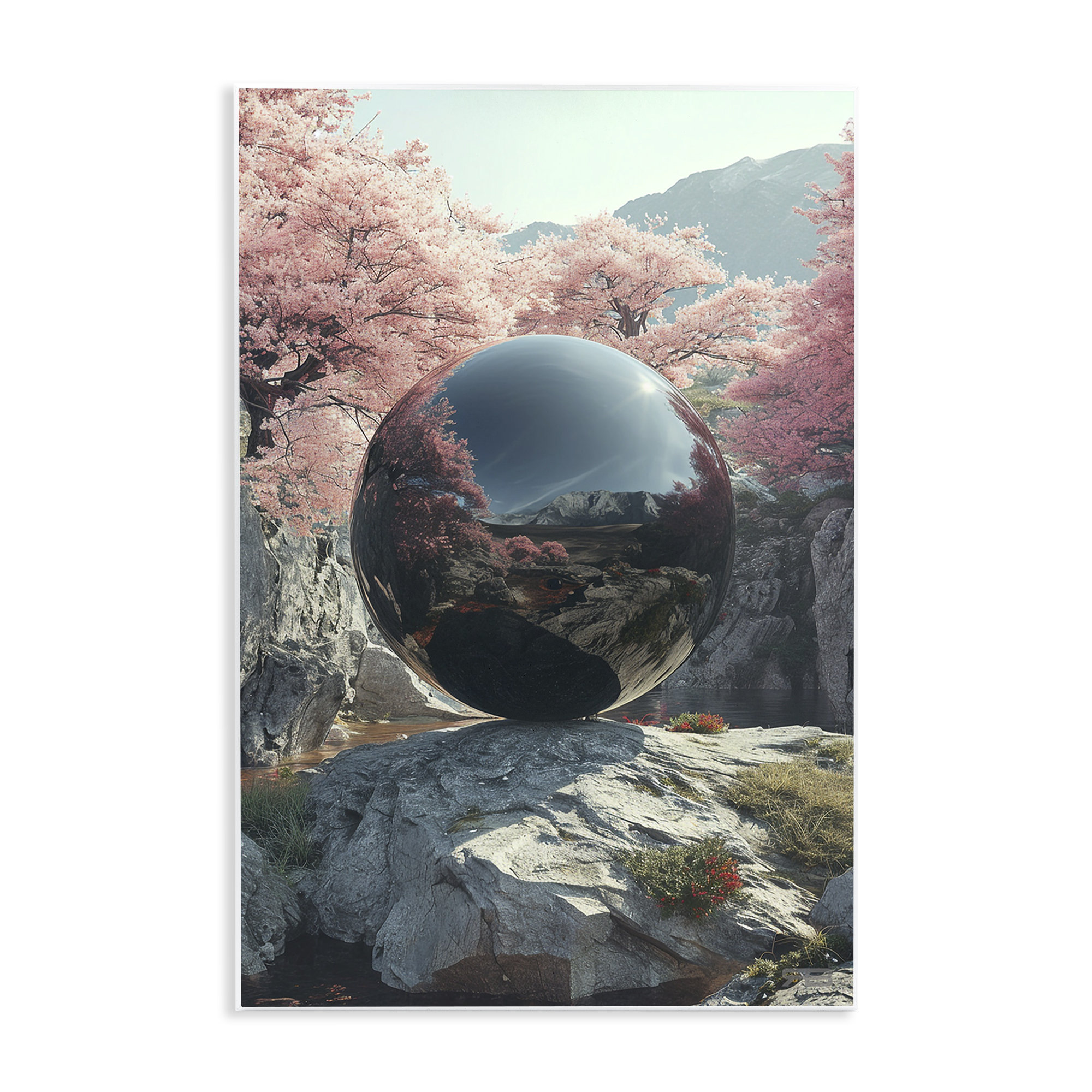 Stupell Industries Surreal Reflective Ball Wall Plaque Art by Roozbeh ...