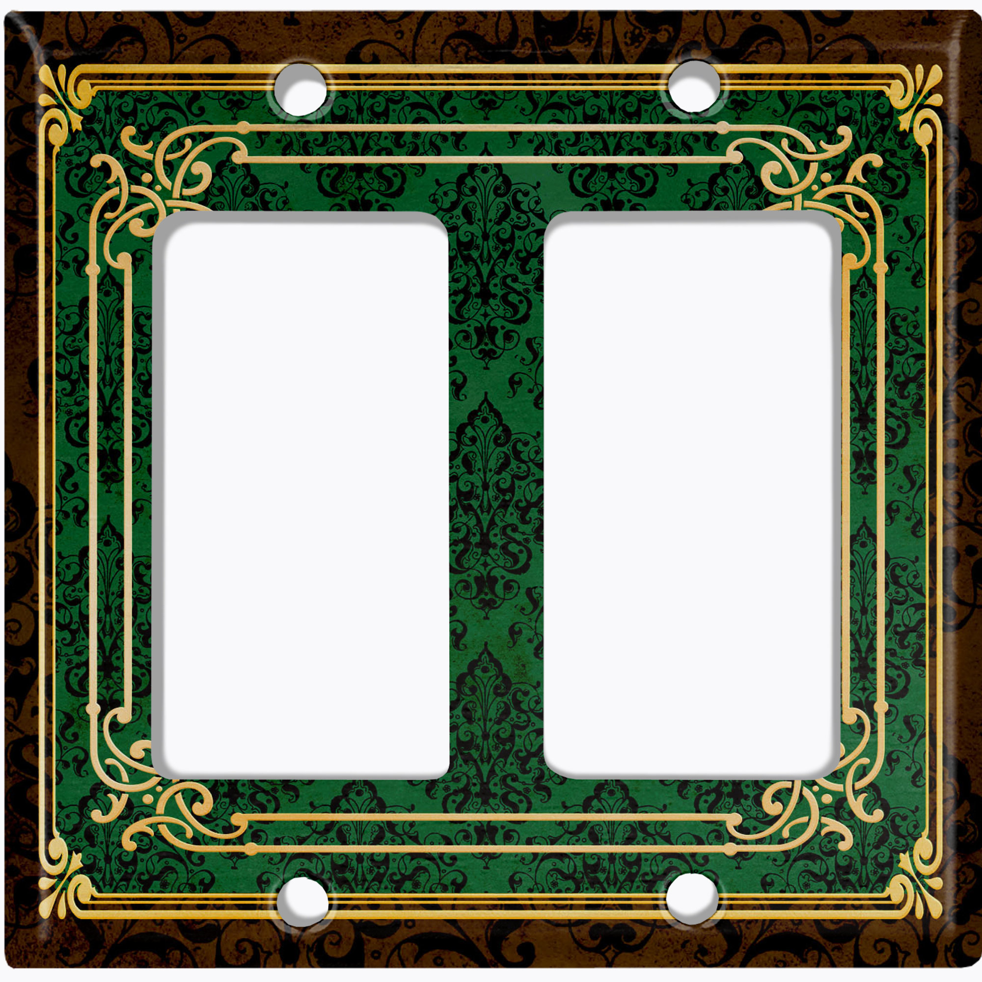 WorldAcc Victorian Vintage Elegant 2-Gang Rocker Wall Plate | Wayfair