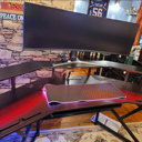 Inbox Zero Berlanga Gaming Desk with Power Outlet & Led Strip, Large ...