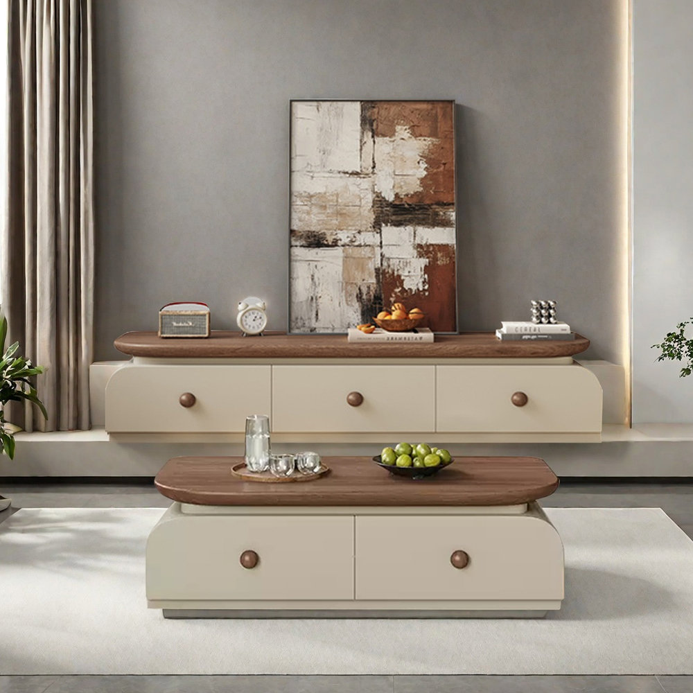 Hokku Designs Retro-style TV cabinet and coffee table set | Wayfair