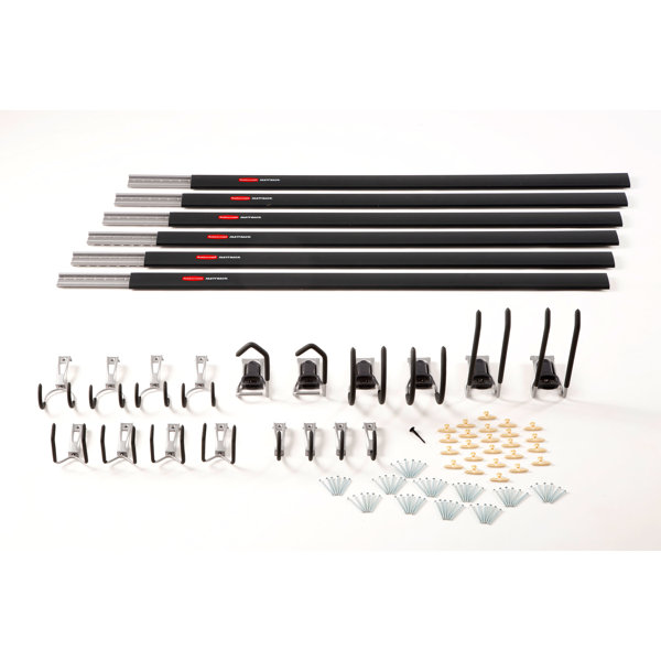 Rubbermaid Garage FastTrack Rail 24-Piece XL Kit, Black/Grey & Reviews ...