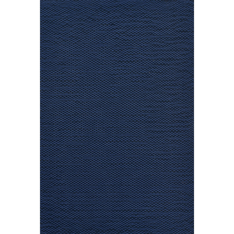 Ebern Designs Paracord Hand Woven Geometric Blue Indoor Outdoor Rug ...