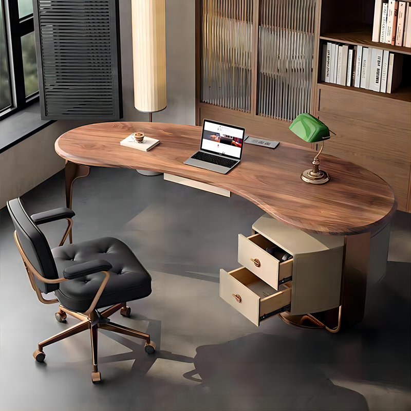 Orren Ellis Chivers Oval Desk Executive Desk & Reviews | Wayfair