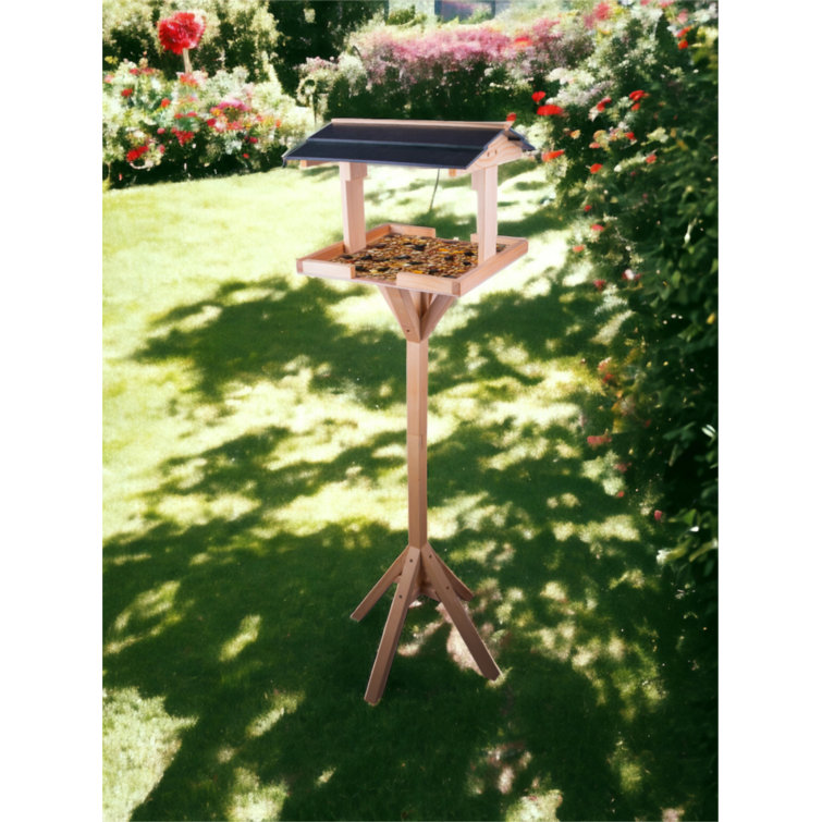 Lily Manor Free-Standing Wooden Bird Feeding Table | Wayfair.co.uk