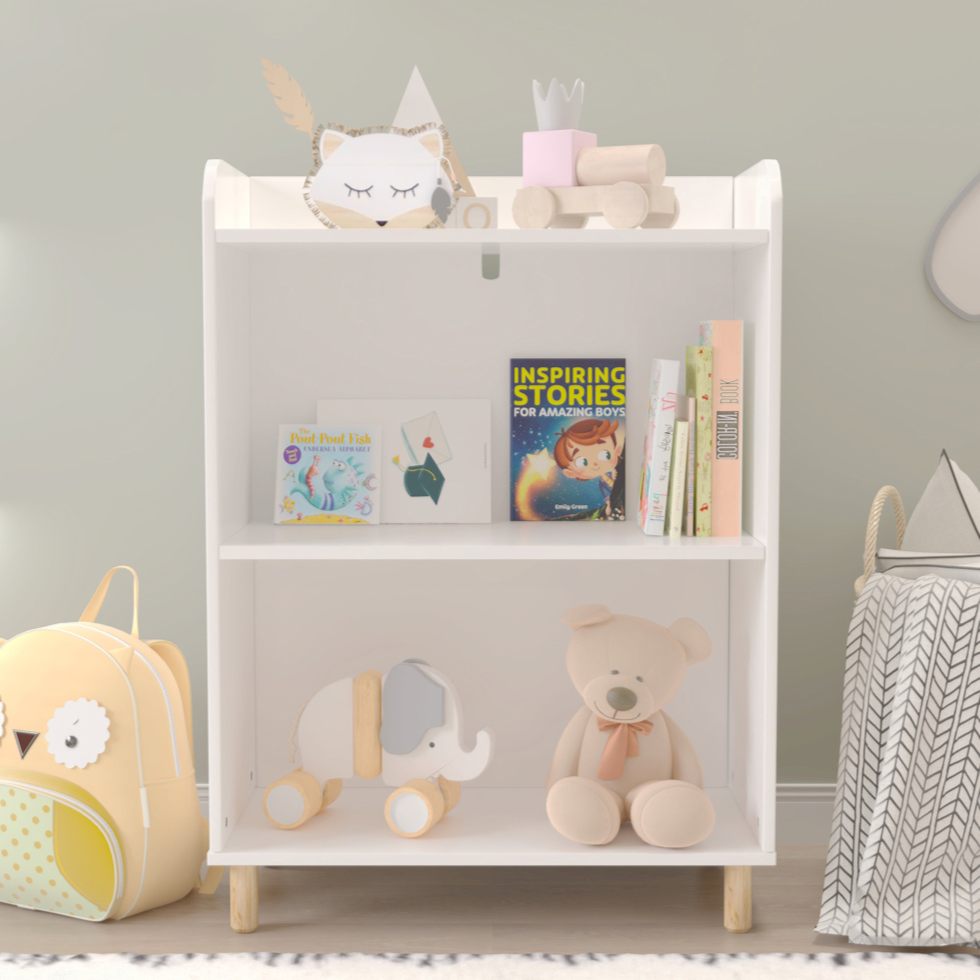 Isabelle & Max™ Kids 3-Tier Bookcase, Children's Book Display ...