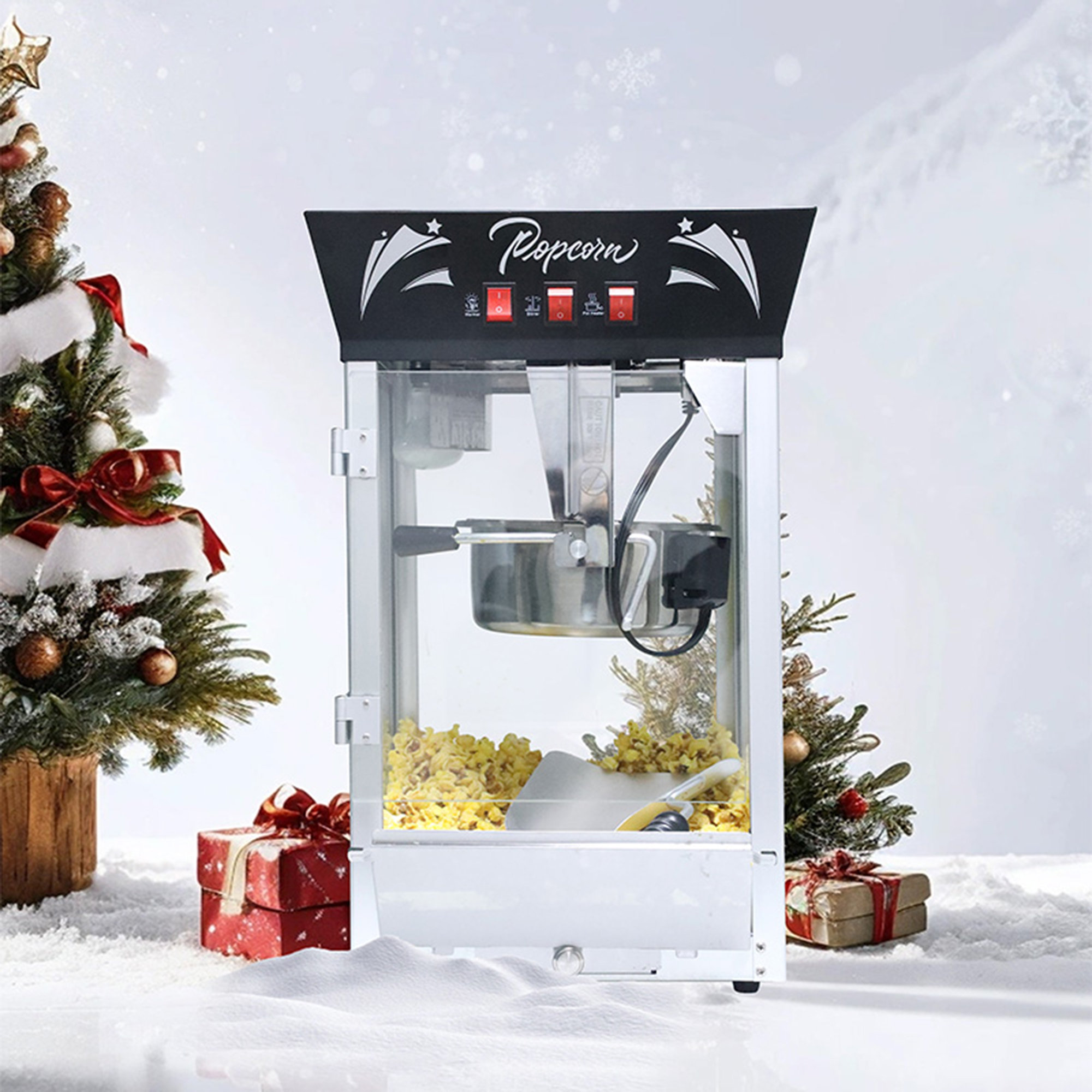 HOME OF FIGHT VENTURES LLC Popcorn Machine - 12Oz Popper With Stainless ...