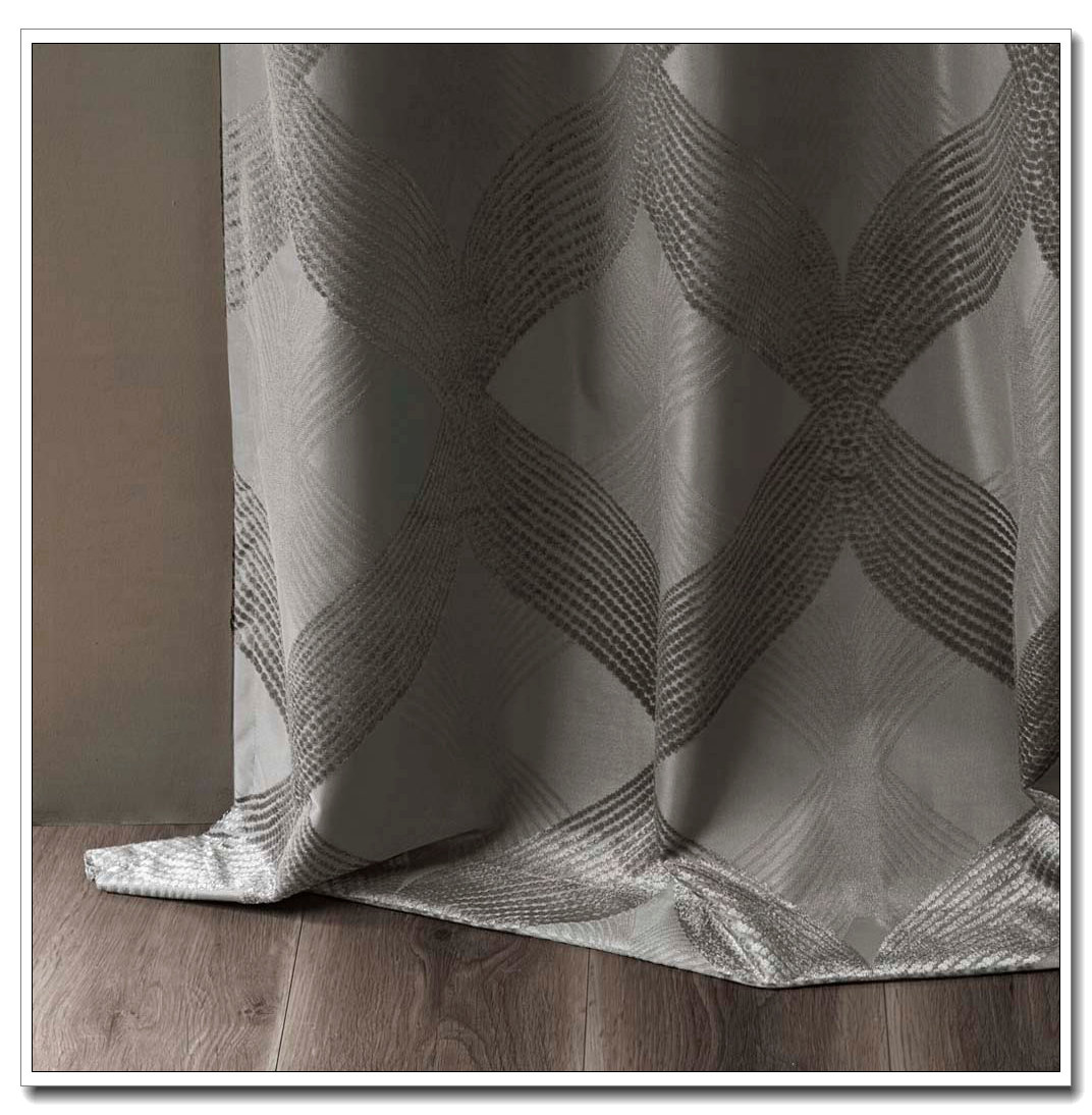 East Urban Home Ogee Knitted Jacquard Total Blackout Curtain Panel(Only ...