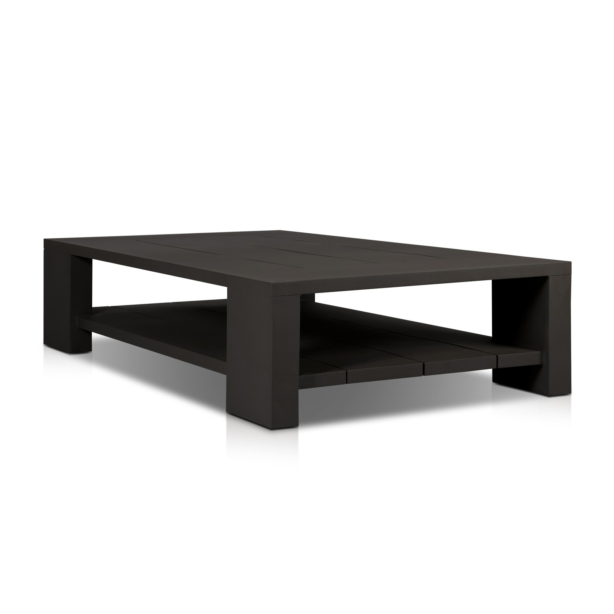 AllModern Boston Roca Outdoor Metal Coffee Table-Bronze | Wayfair