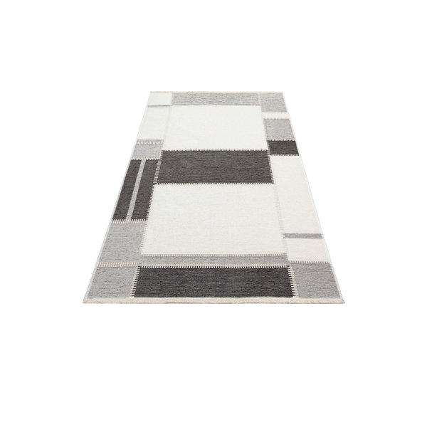 Orren Ellis Eslamy Geometric Machine Woven Cotton Indoor / Outdoor Area ...