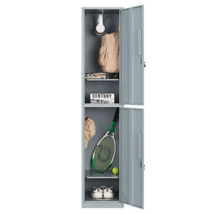 Steelcube Metal 2 - Tier 15'' Gym & Locker Room Locker with Built In ...