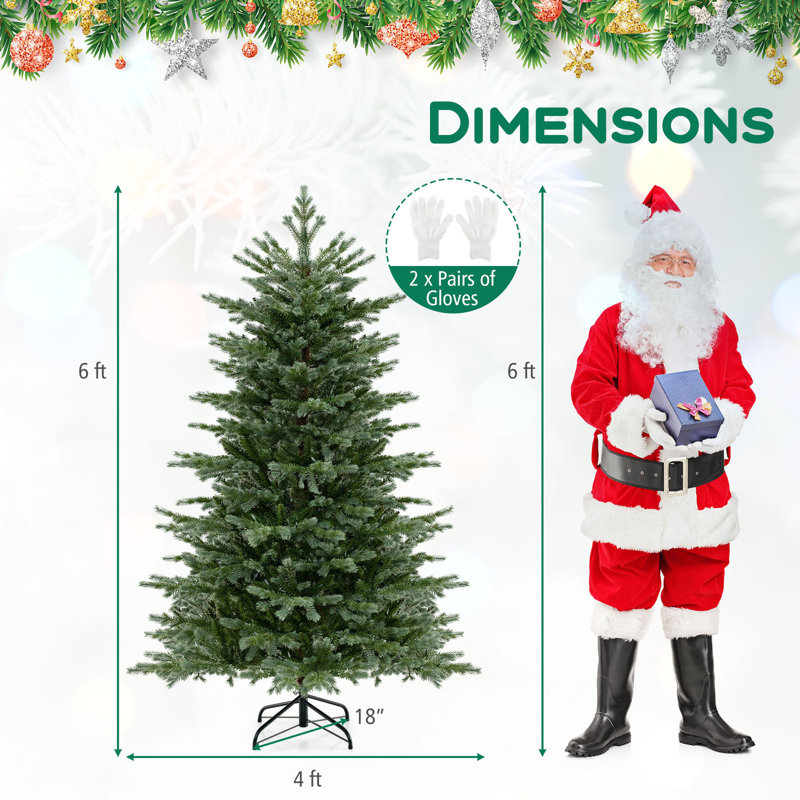 The Holiday Aisle® Artificial Christmas Tree With 2116 Lush Pvc & Pe ...