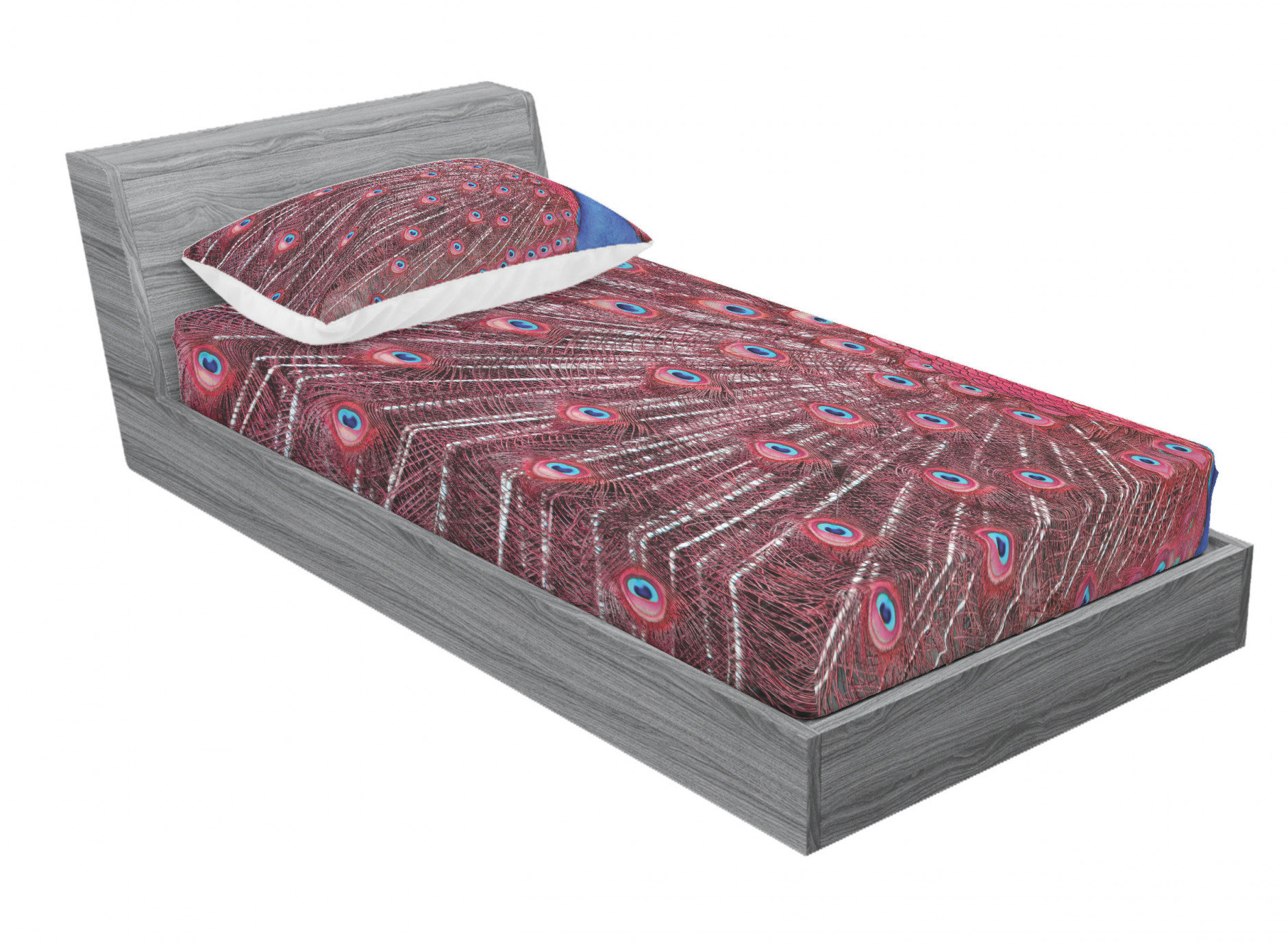 Ambesonne Peacock Animal Print Sheet Set | Wayfair