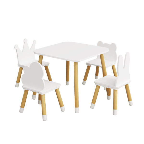 Zoomie Kids Naswith Kids Square Play Table and Chair Set & Reviews ...