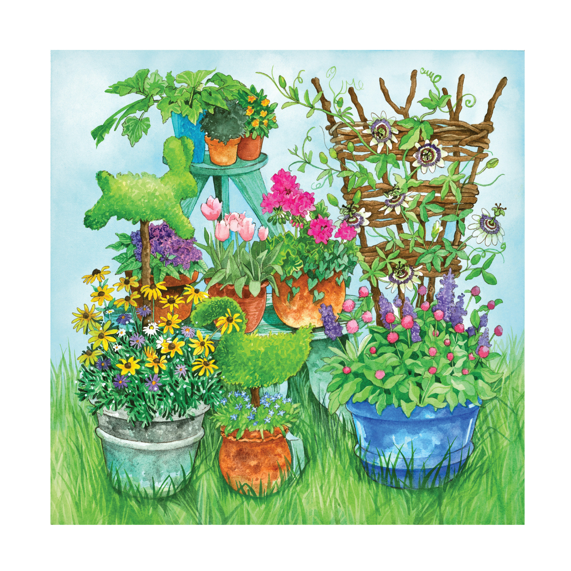 Winston Porter Wendy Edelson 'Gardenscape 2' Canvas Art ALI63150 ...